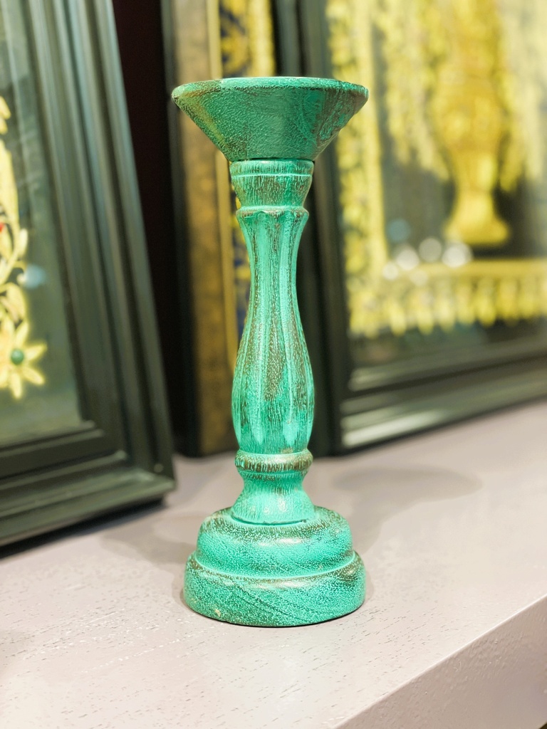 Pure Sheesham Wood C.Holder Green | Inaara